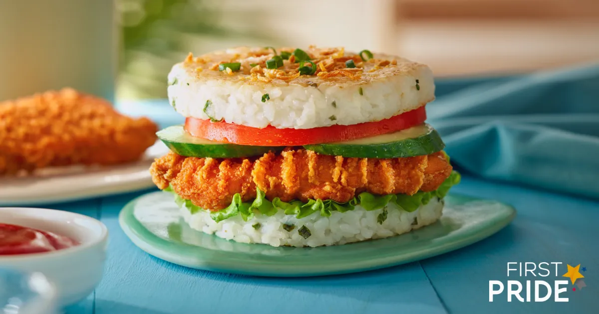 SPICY KATSU RICE BURGER disediakan dengan Ayam Katsu Pedas Rangup FIRST ...